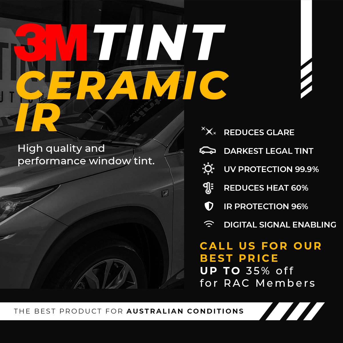 Ceramic Auto Tint | Certified 3M Ceramic Car Tinting